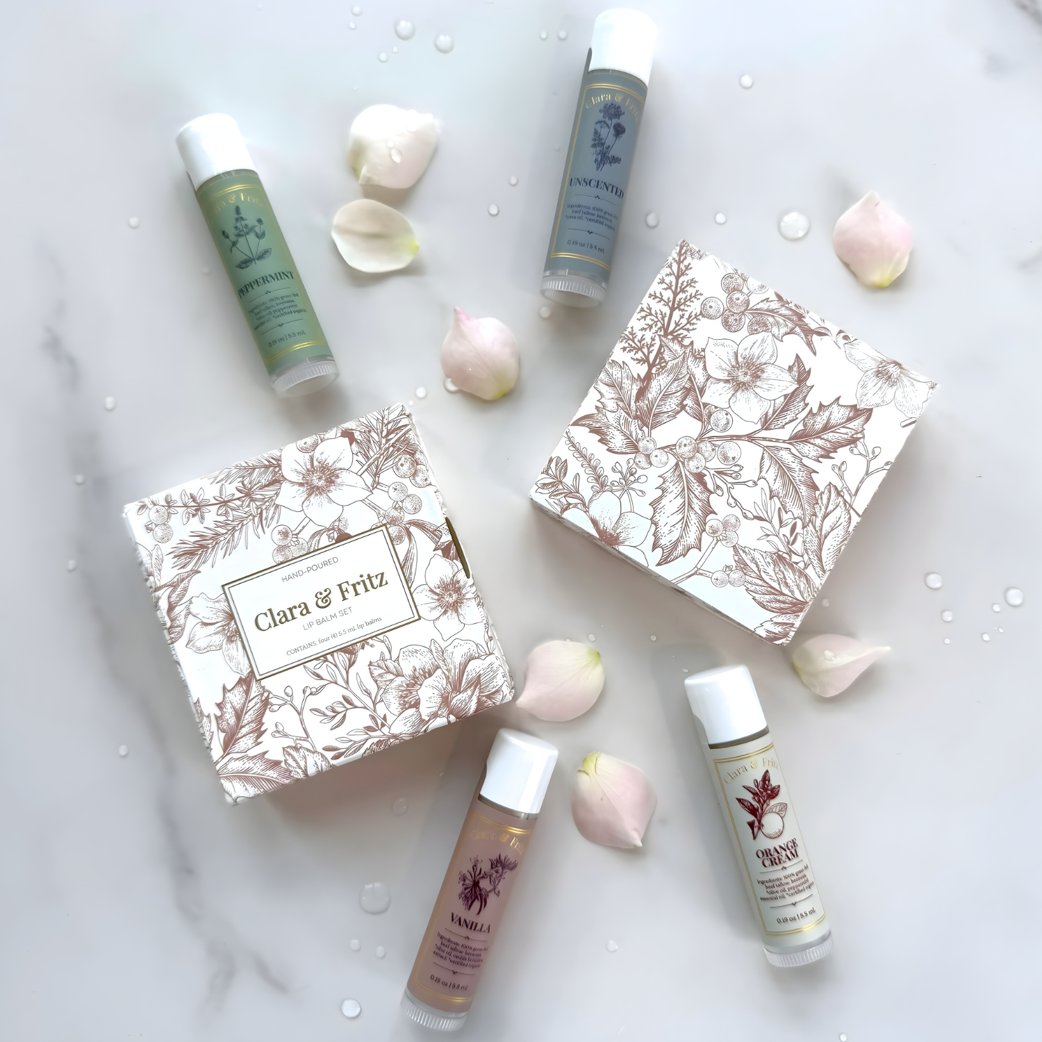 Lip Balm Set - Save 20% with 4-Pack Moisture-Rich Balms – Clara & Fritz ...
